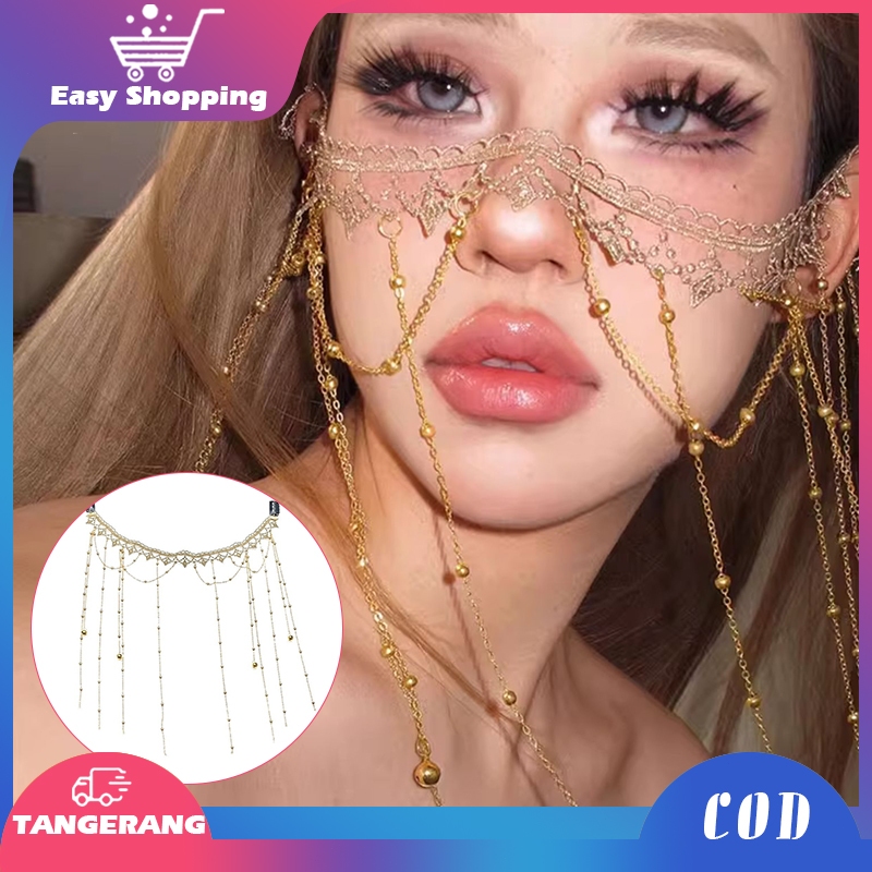 Jual Rumbai Wajah Kerudung Hanfu Tirai Wajah Rumbai Pernikahan Cadar ...