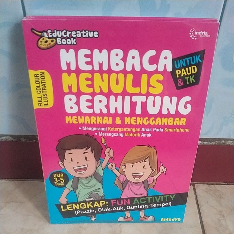 Jual Educreative Book MEMBACA MENULIS BERHITUNG MEWARNAI & MENGGAMBAR UNTUK PAUD & TK USIA 3-5 ...