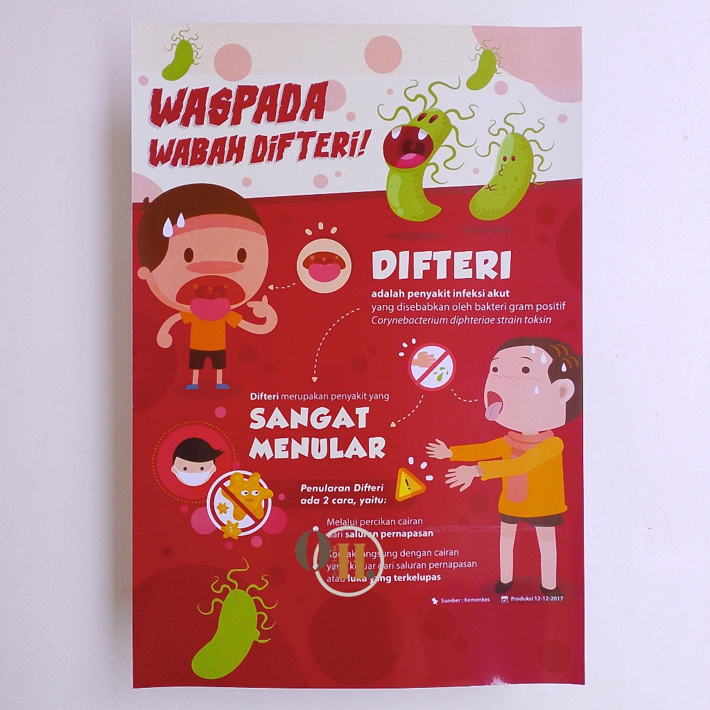 Jual Poster Waspada Wabah Difteri - Poster Kesehatan - Poster Penyakit ...