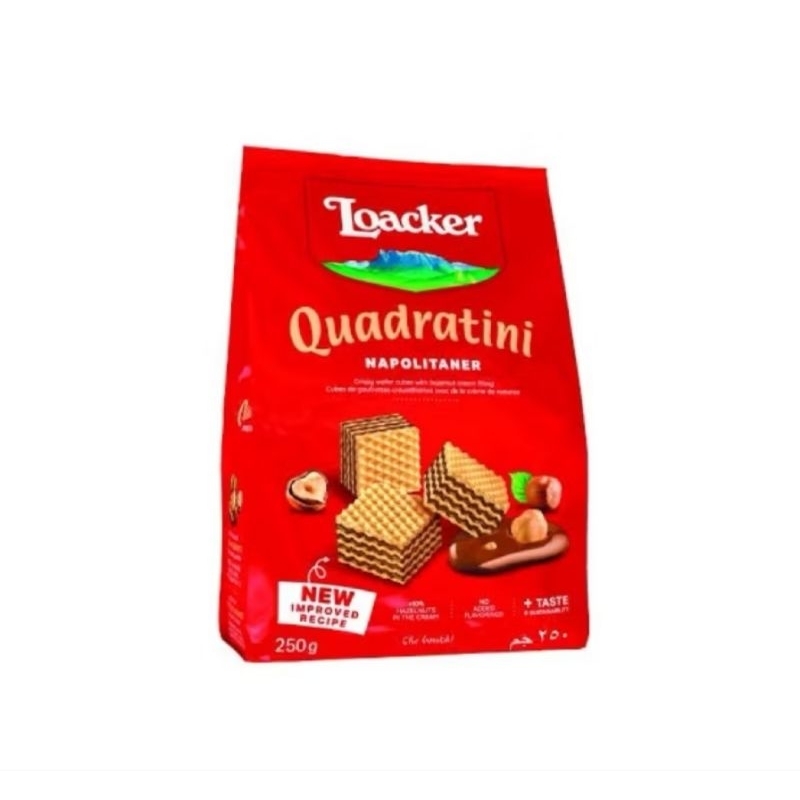 Jual Wafer Loacker Quadratini Napolitaner Kemasan 250Gram | Shopee ...