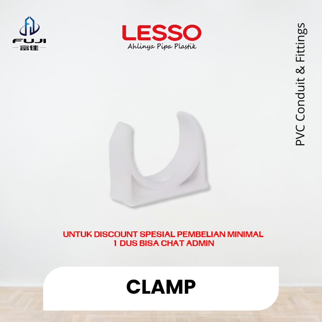 Jual Lesso PVC Conduit Clamp Klem Pipa Plastik | Shopee Indonesia