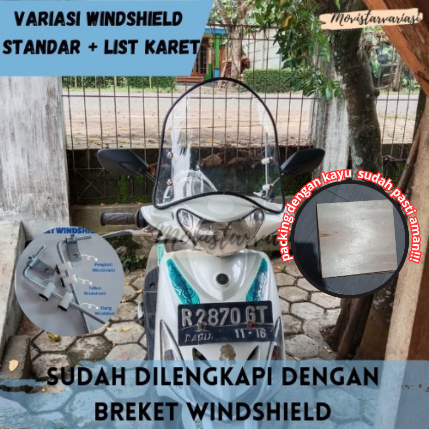 Jual Tameng Angin Standar Universal Plus List Karet Windshield Beat ...
