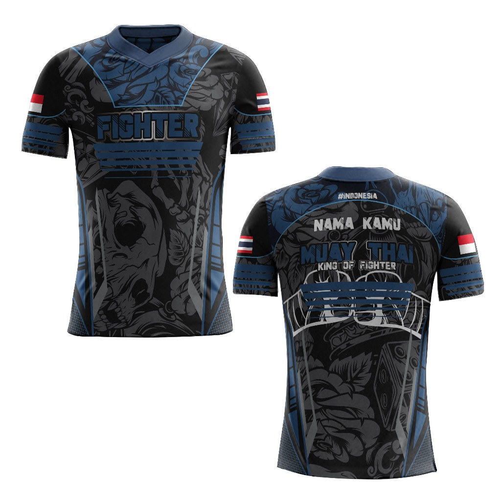 Jual Baju Model MUAY THAI 04/ Fullprinting premium bisa custom nama ...