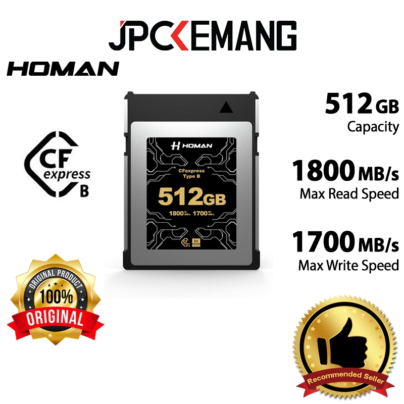 Jual Homan CFexpress 512GB 1800MB/s Type-B Memory Card ORIGINAL | Shopee Indonesia