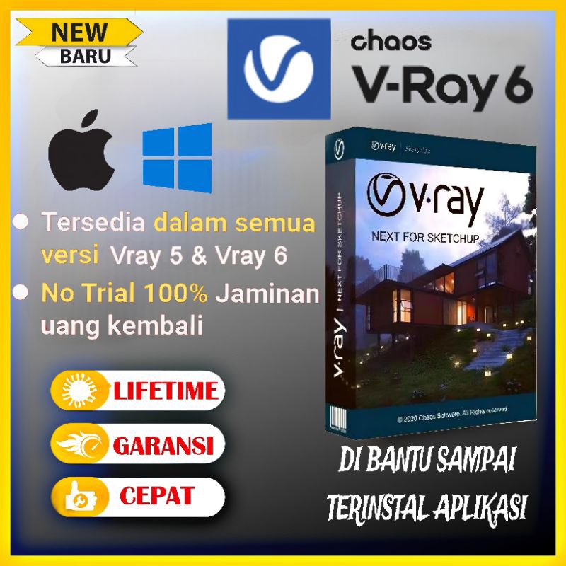 Jual V-Ray 6 For Sketchup 2017 2018 2019 2020 2021 2022 2023 2024 All Version Vray 5 & Vray 6 ...