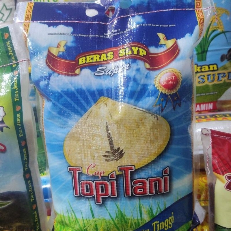 Jual Beras Slyp Topi Tani 5kg | Shopee Indonesia