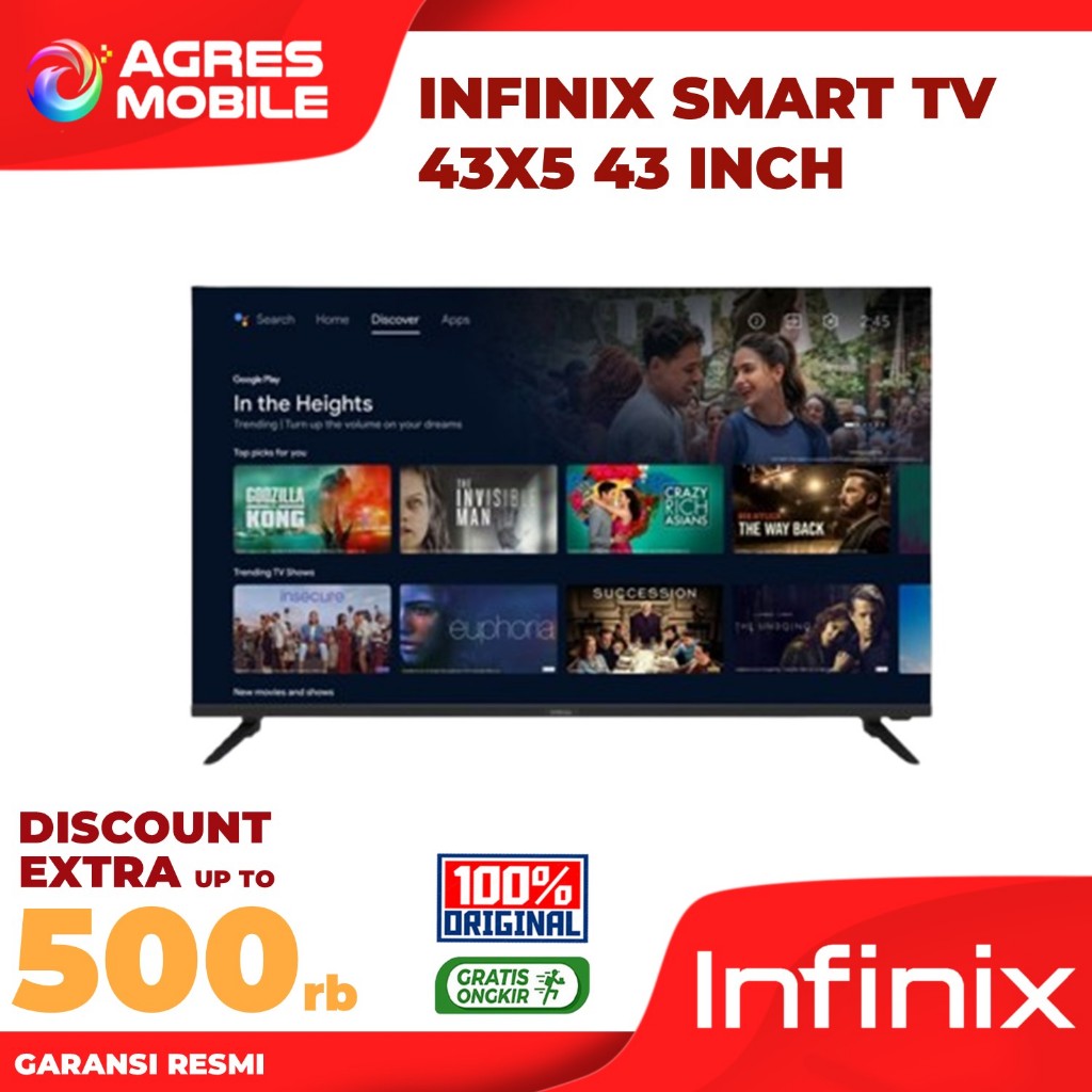 Jual Infinix Smart TV 43X5 - 43" FHD Display - Android TV - Digital ...