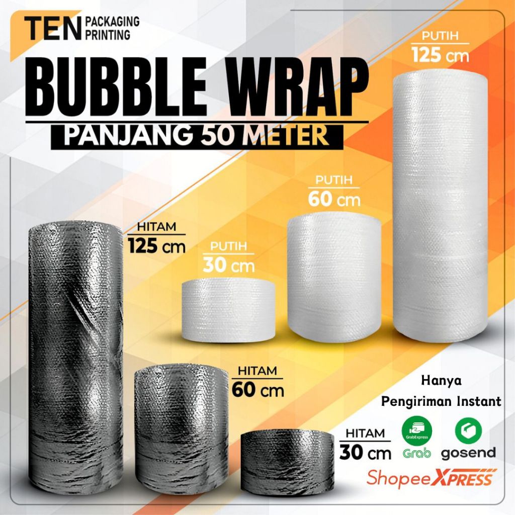Jual Bubble Wrap Ukuran 125cmx50m, 60cmx50m 30cmX50m / Plastik Packing ...