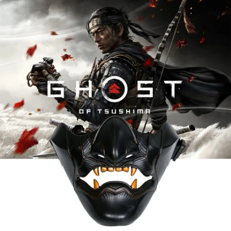 Jual Topeng Cosplay Anime Ghost of Tsushima PS5 Jin Sakai Oni Mask Real ...