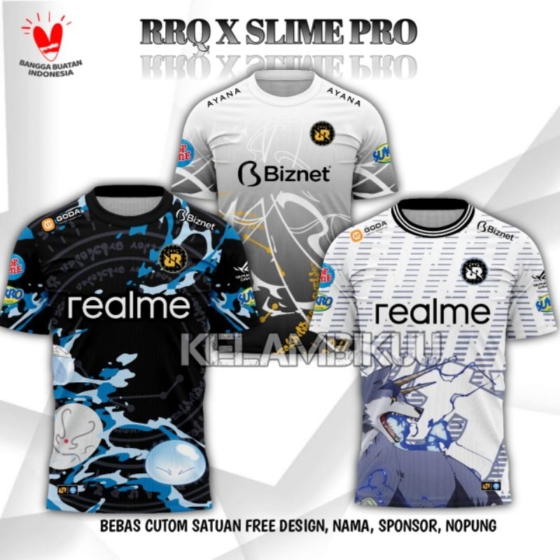 Jual JERSEY GAMING RRQ X SLIME PRO 2025/BAJU KAOS RRQ X SLIME PRO MURAH ...