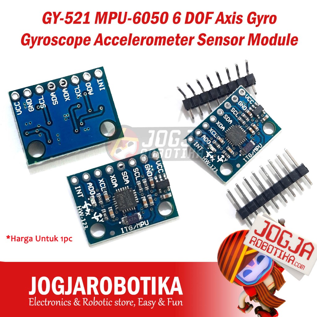 Jual GY-521 MPU-6050 6 DOF Axis Gyro Gyroscope Accelerometer Sensor ...
