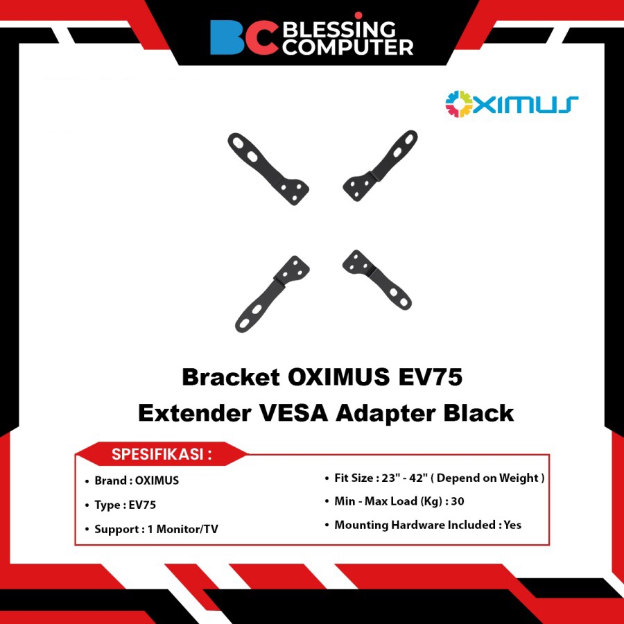 Jual Bracket OXIMUS EV75 Extender VESA Adapter Black | Shopee Indonesia