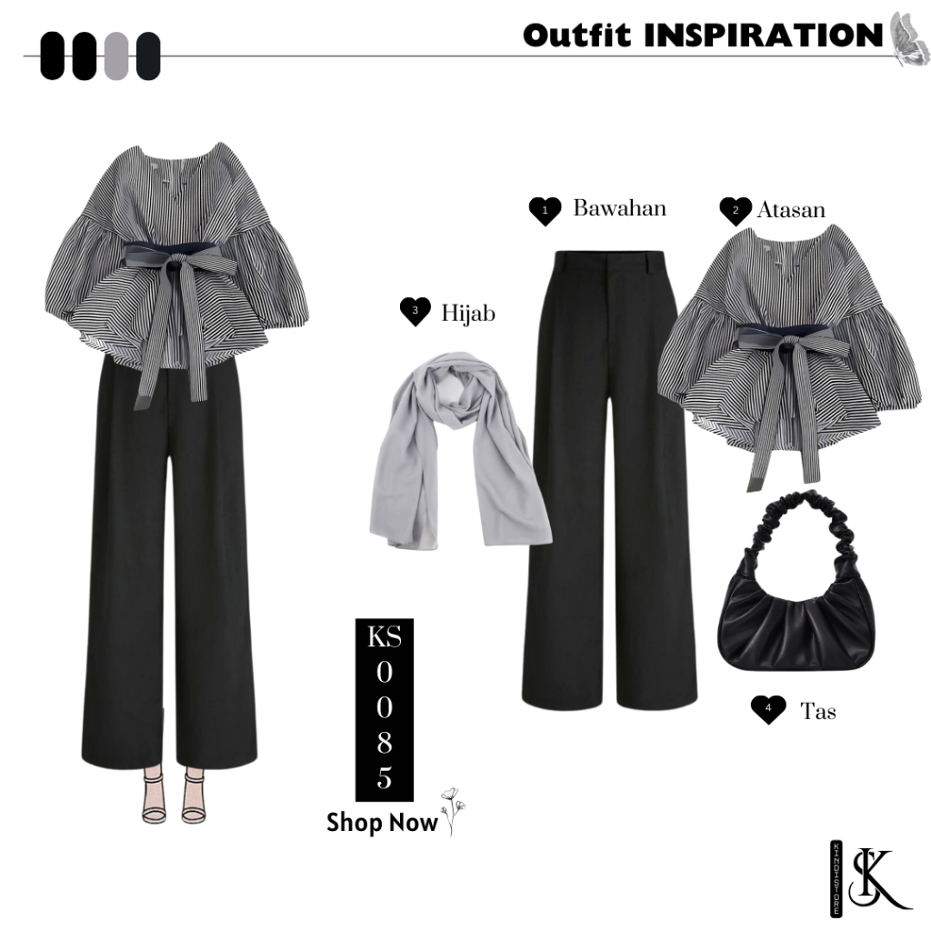 Jual Outfit lebaran 2025 [ BLOUSE + CELANA + PASHMINA free TAS SERUT ...