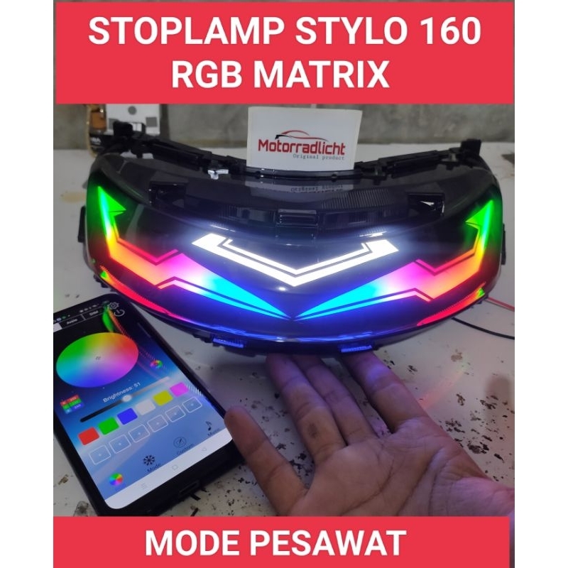 Jual Stoplamp Honda stylo 160 lazy rgb matrix | Shopee Indonesia