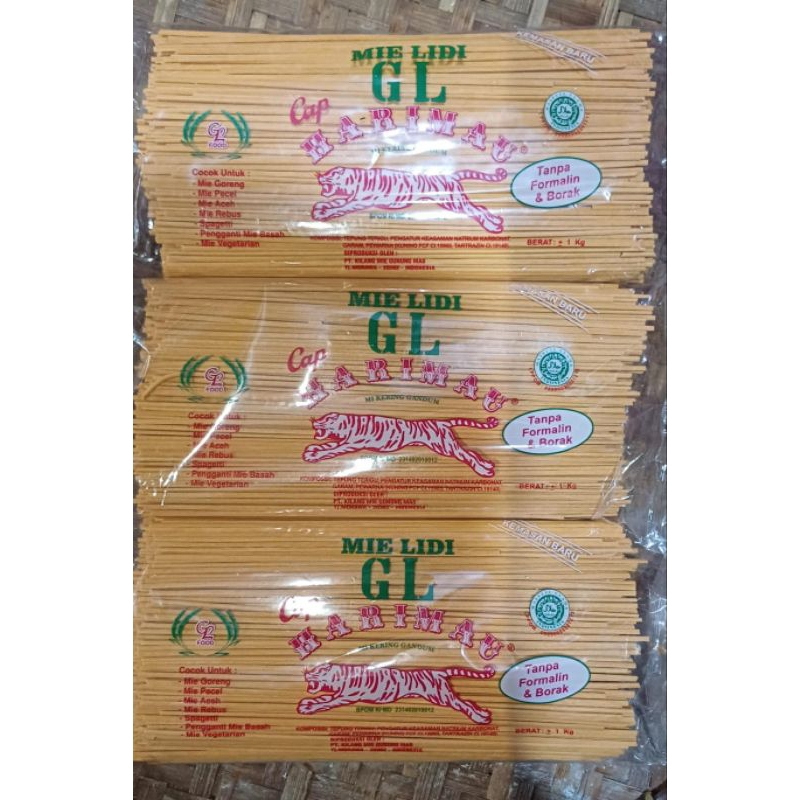 Jual Mie Lidi Gl Cap Harimau Tanpa Formalin & Borak 1Kg | Shopee Indonesia