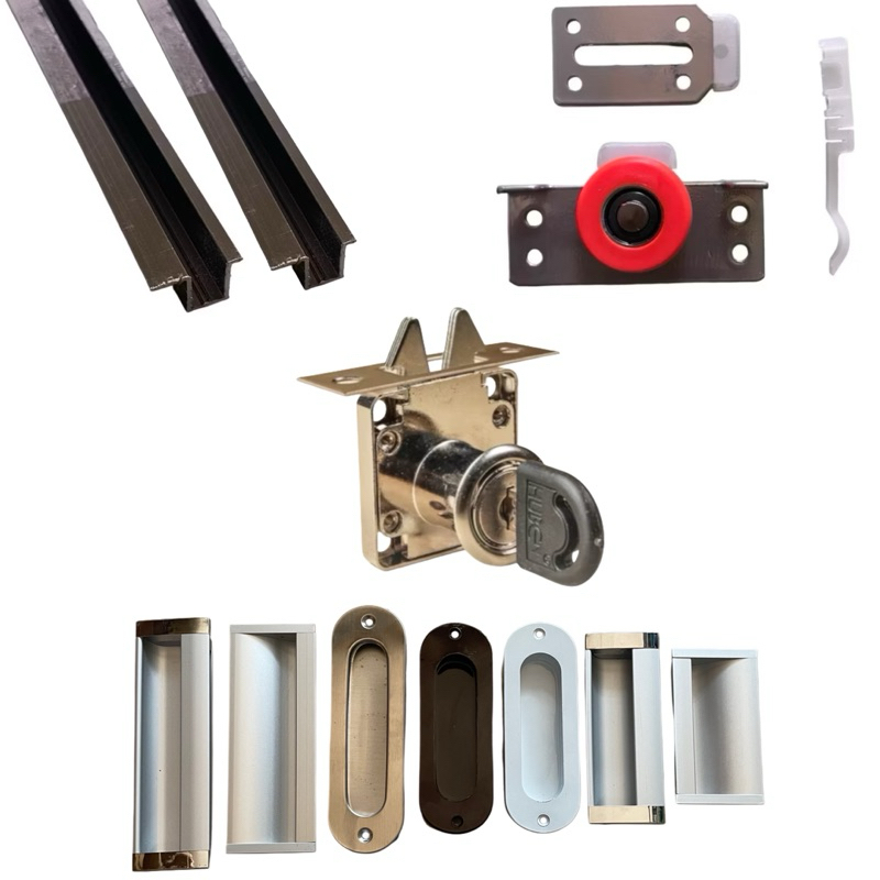 Jual Set Rel Lemari Sliding Model Tanam 75 2 Pintu , Rel Lemari Geser ...