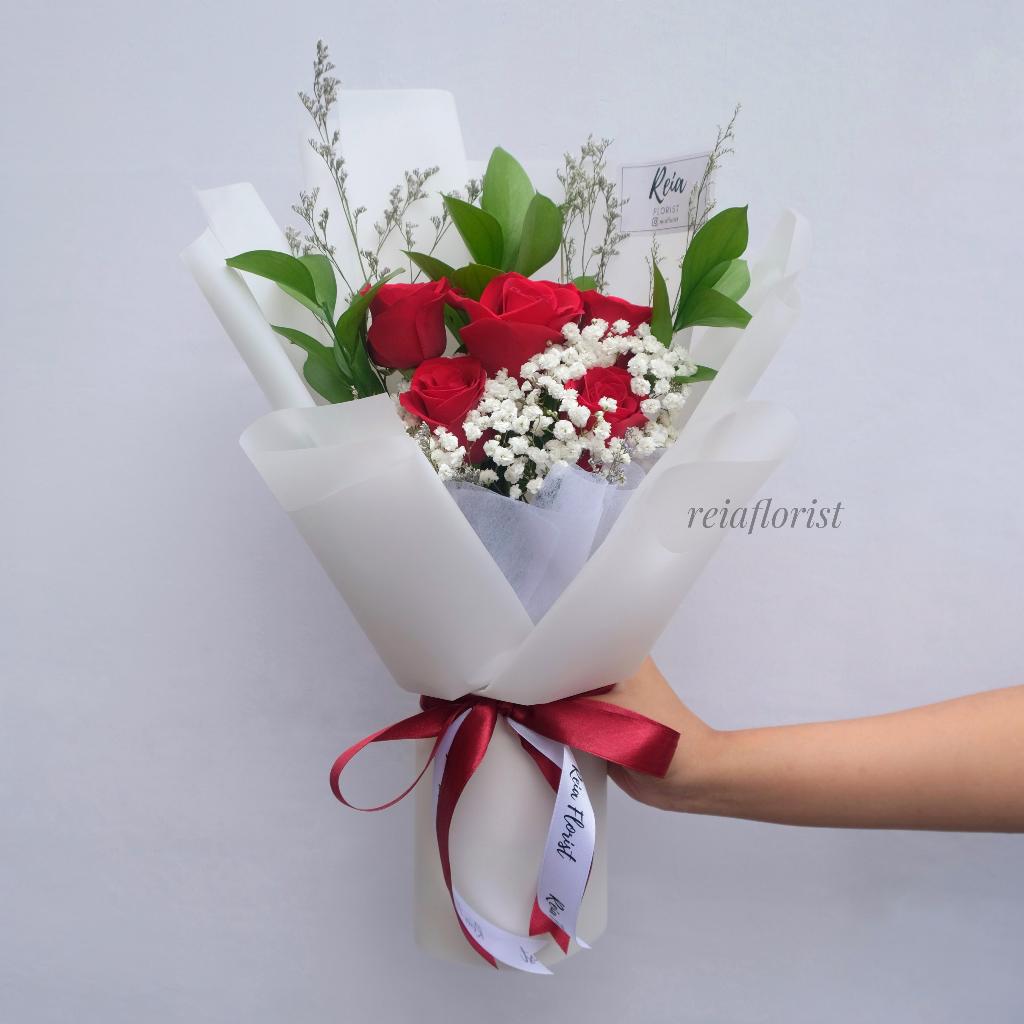 Jual Rosy Bouquet 5 tangkai - Hadiah Kado Ultah Birthday Wisuda ...