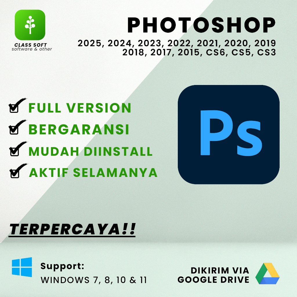Jual Photoshop Full Version CLASS_SOFT I Windows 11, 10, 8 & 7 | Shopee ...