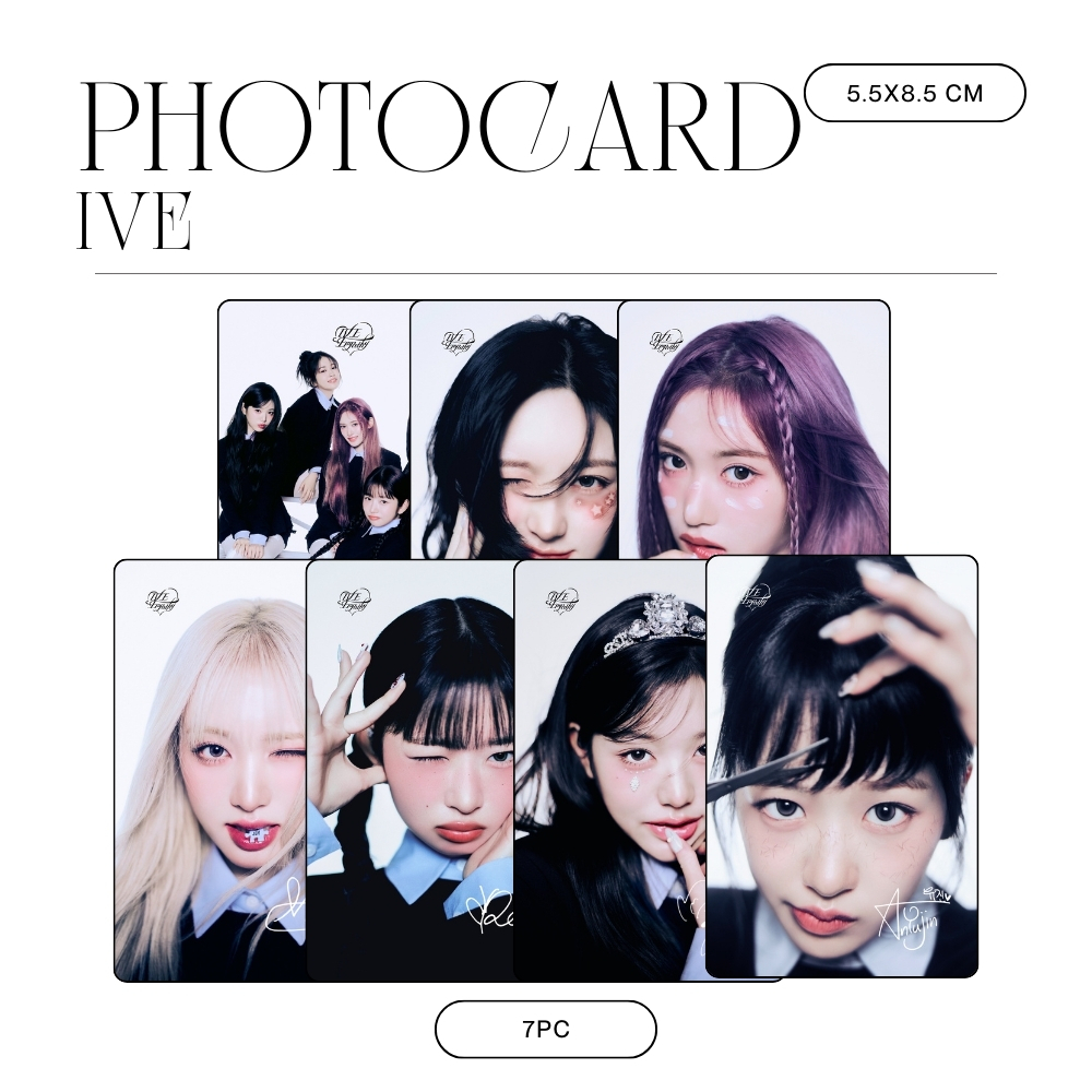 Jual PHOTOCARD IVE EMPATHY REBEL HEART (ISI 7 PCS + LAMINASI 2 SISI) TANDA TANGAN TTD KPOP CARDS ...