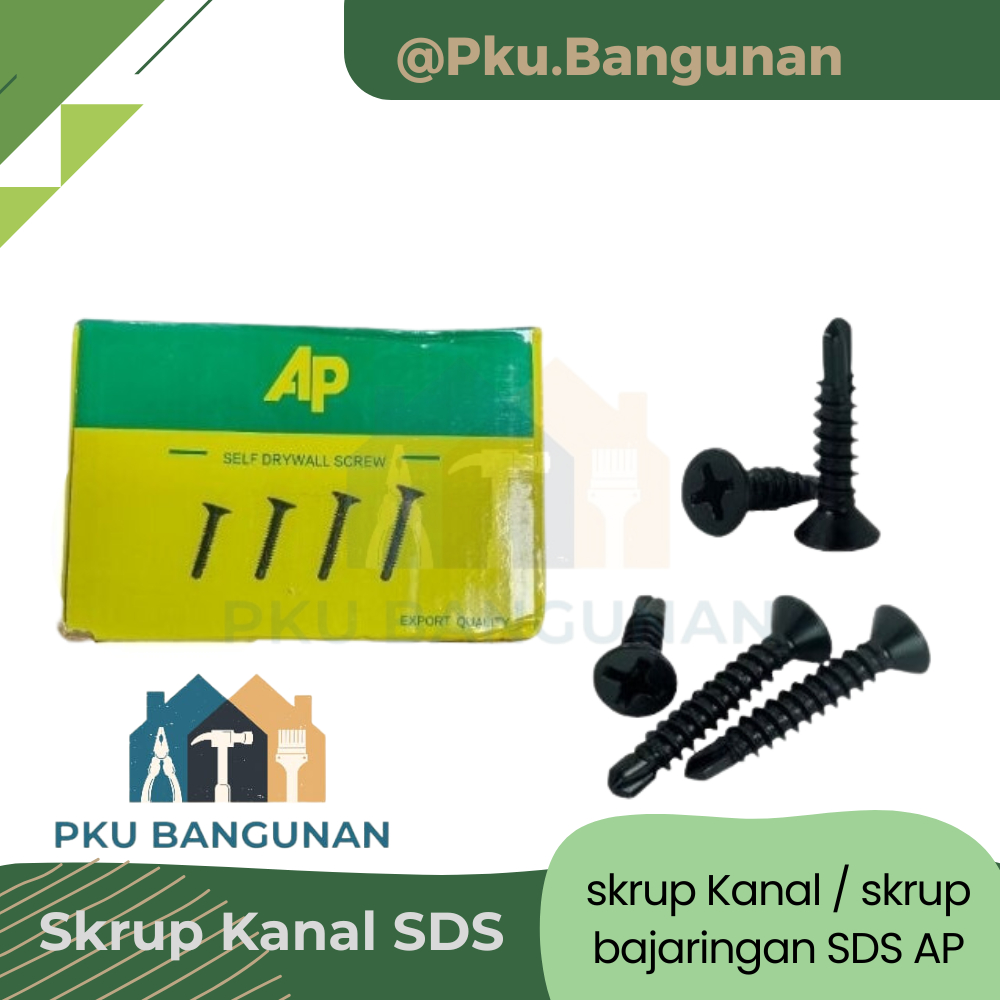 Jual baut skrup roofing / self drilling screw / baut sekrup baja ringan ...