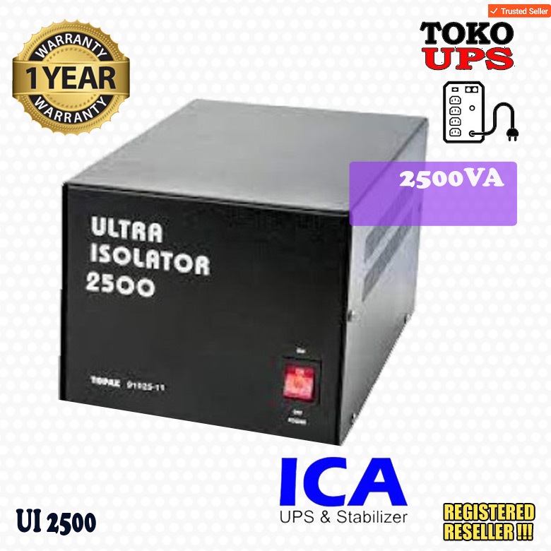 Jual ICA UI2500 Ultra Isolator 2500VA Isolation Transformer | Shopee ...