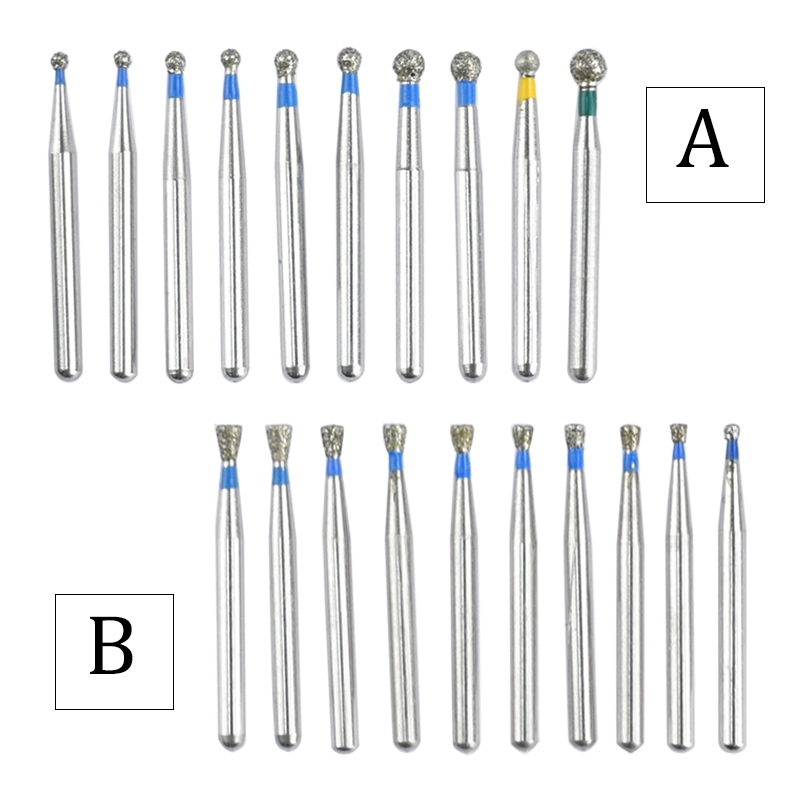 Jual 10pcs/set Dental Diamond Burs BR SI Series High Speed FG Drill ...