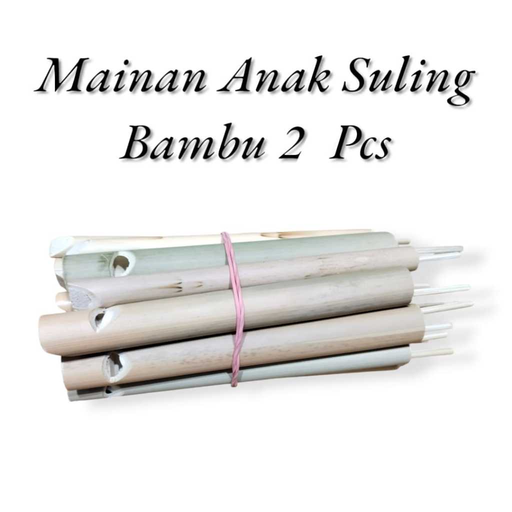 Jual Mainan Anak Suling Bambu Tradisional / Mainan Seruling Jadul Isi 2 ...