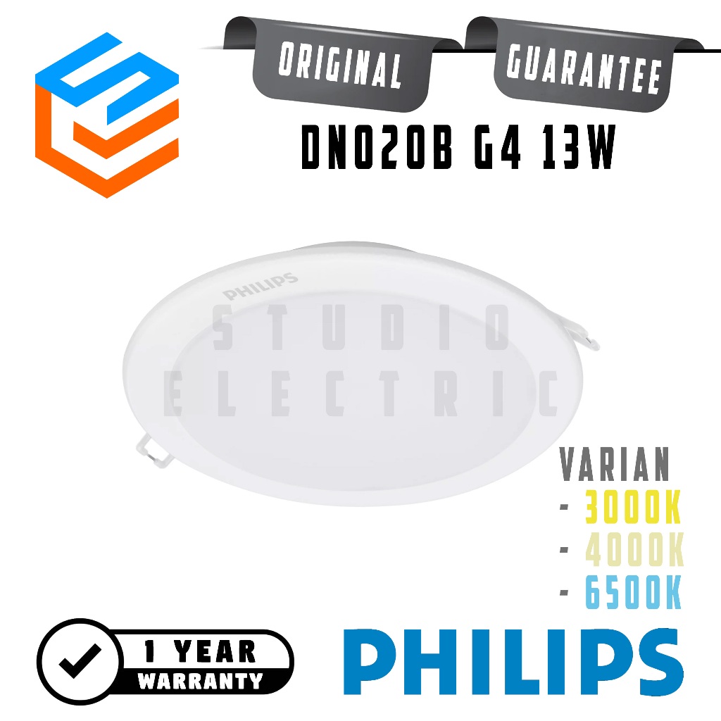 Jual Philips DN020B G4 Lampu Downlight Inbow 13W LED12 Bulat D150 - 13 W 13 Watt 13Watt | Shopee ...