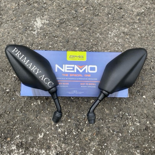 Jual Spion Bubut 3 Jari Original Xmax Nemo Spion Bubut Tangkai Pendek Universal Semua Motor ...