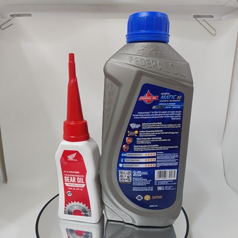 Jual Pelumas OLI Mesin Federal Matic Silver 800ml dan Oli Gardan AHM ...