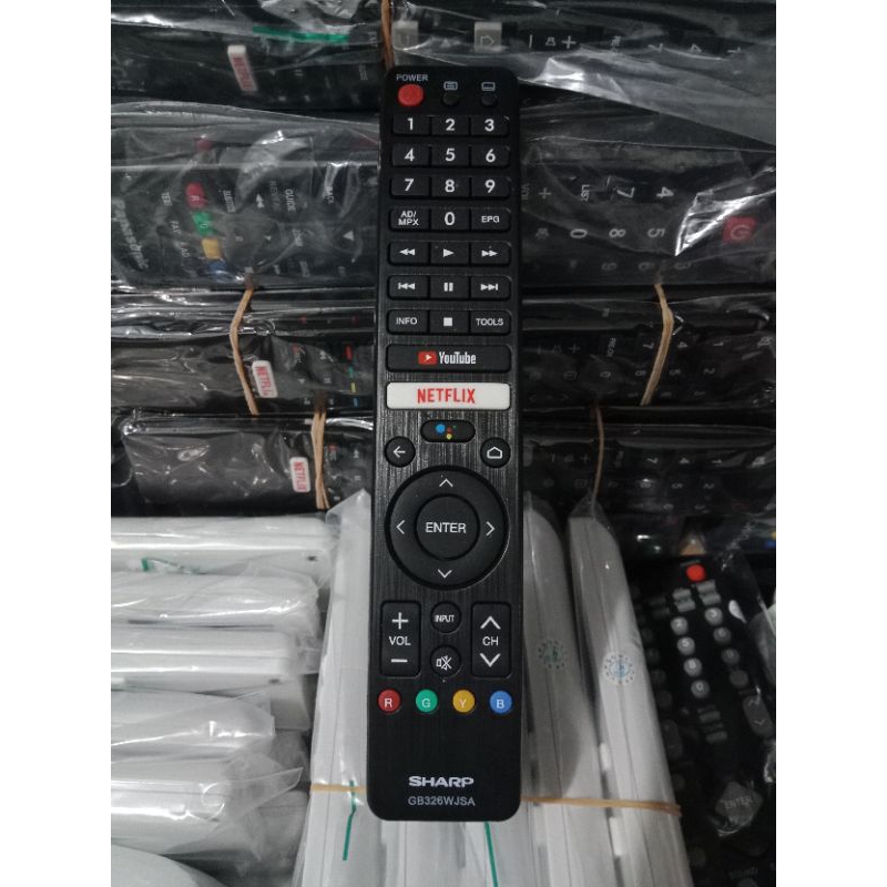 Jual REMOT REMOTE TV SHARP AQUOS LCD/LED SMART ANDROID TV GB326WJSA ...