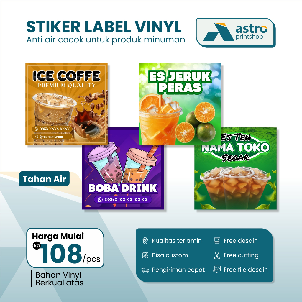 Jual STIKER LABEL | STICKER | STIKER PERSEGI | SETIKER KOTAK | STIKER ...