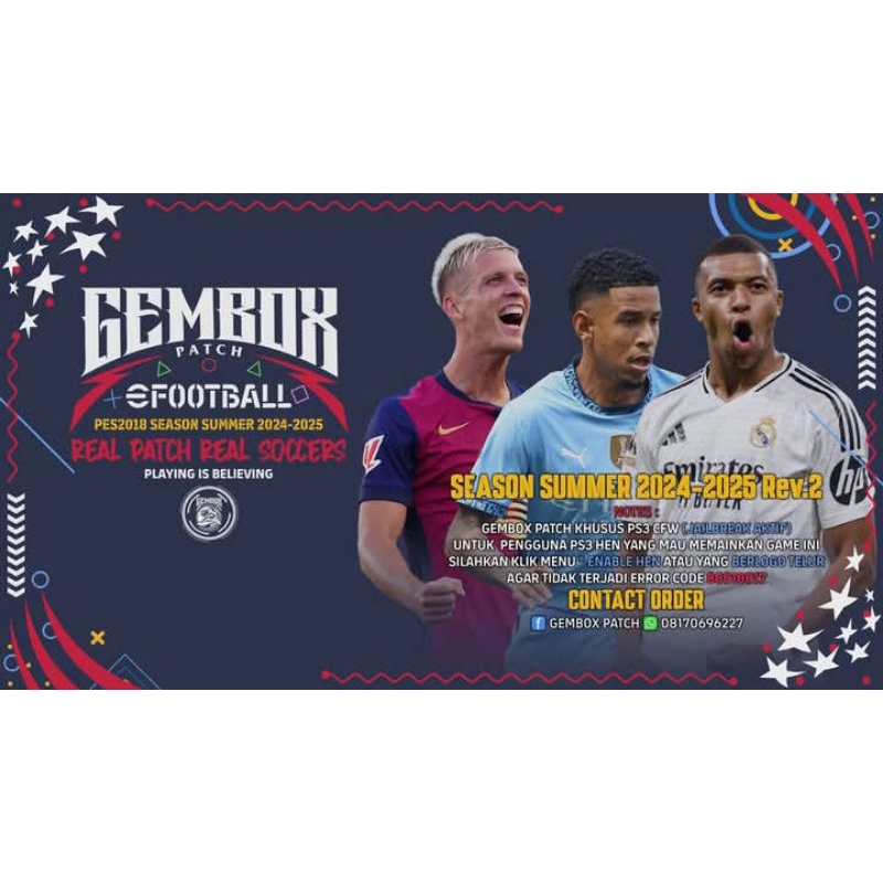 Jual PES 2025 PS3 | GEMBOX PATCH SUMMER REV.2 (CFW/HEN | Shopee Indonesia