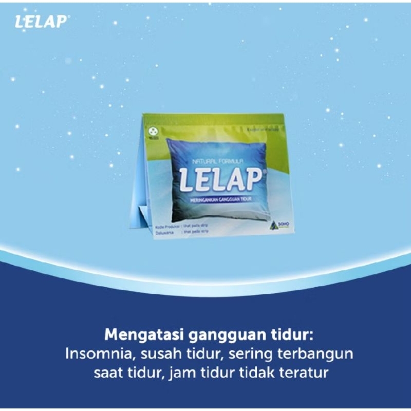 Jual Lelap Obat Peringan Gangguan Tidur 1 Box @12 Tablet atau paket ...