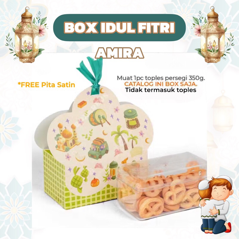 Jual AMIRA | Box Hampers Idul Fitri Toples Persegi Panjang 350gr Kotak ...