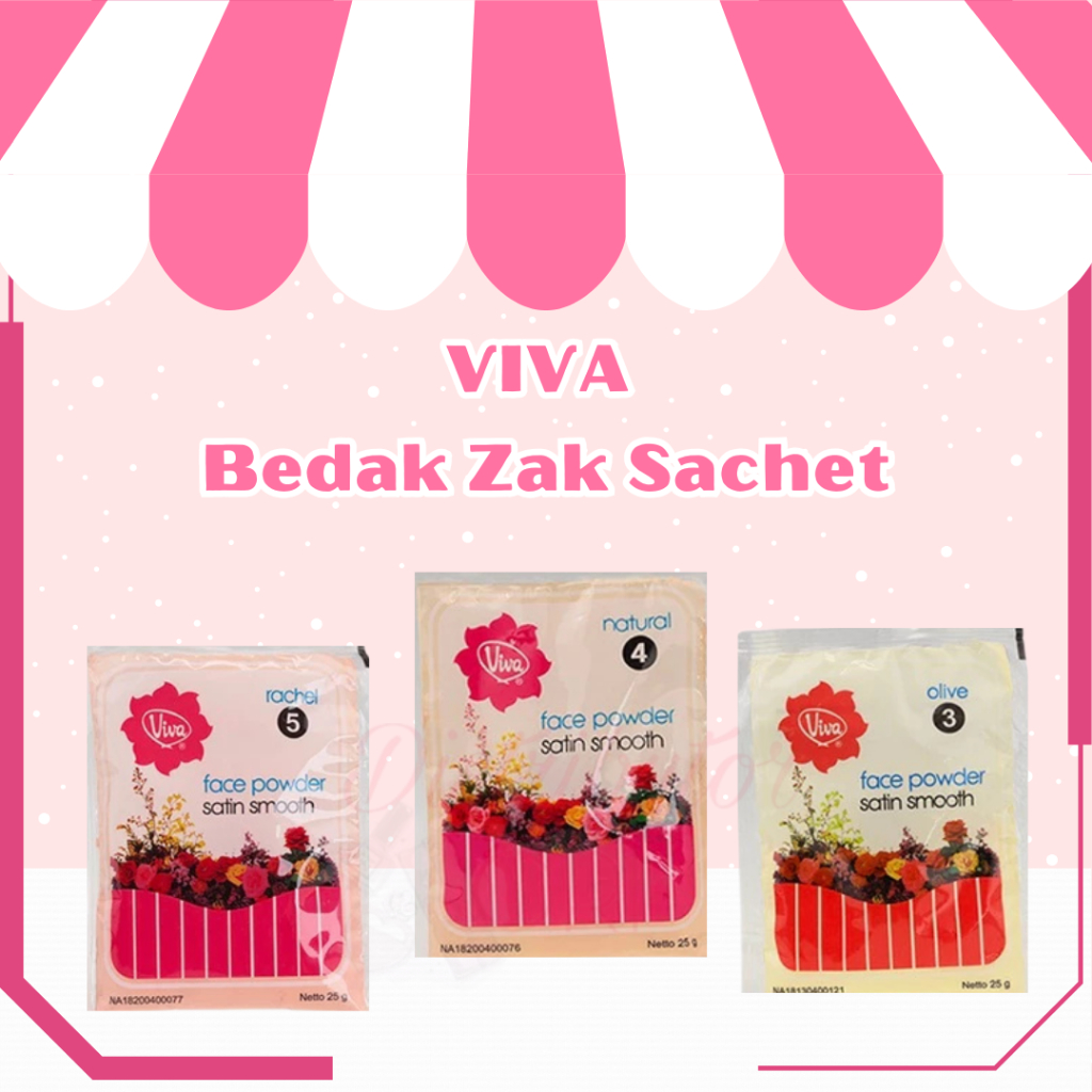 Jual VIVA Bedak Zak Sachet 25 gr - Natural Face Powder Satin Smooth ...