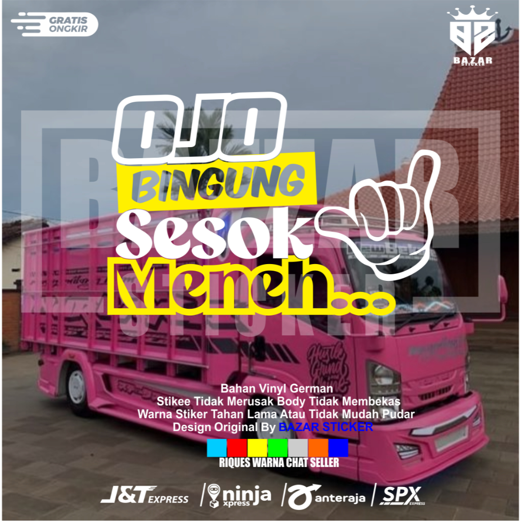 Jual stiker kaca ojo bingung sesok meneh sticker cutting kaca mobil ...