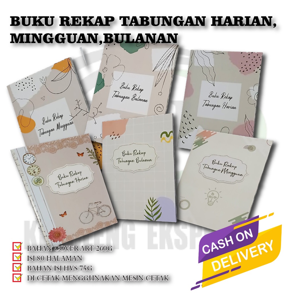 Jual BUKU REKAP TABUNGAN HARIAN / MINGGUAN/ BULANAN/REKAP ANGSRAN/REKAP ...