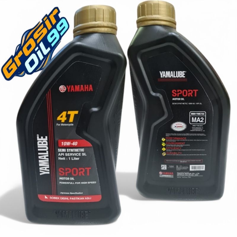Jual Oli motor Yamalube SPORT 1Liter Motor 4Tak Sae 10w-40 Oli motor ...