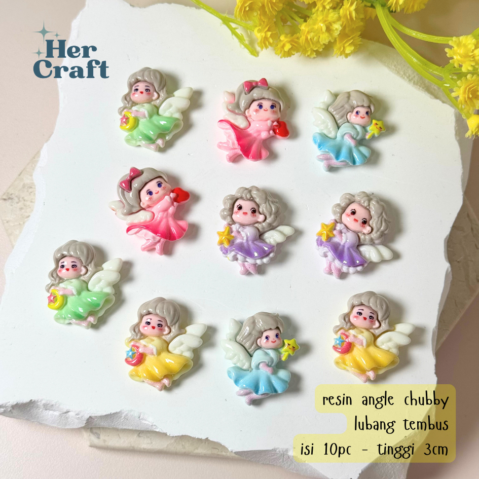 Jual hercraft - resin chubby angel - lubang tembus ukuran 3cm - isi ...
