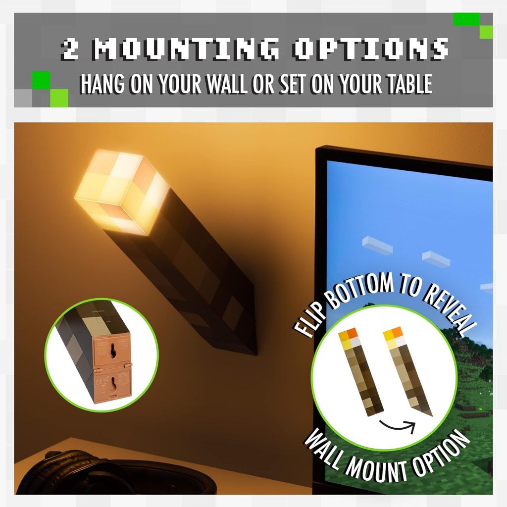 Jual Lampu LED Minecraft Game kotak Unik Torch Night Light Recharge ...