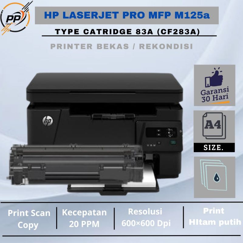 Jual Mesin Potocopy Printer HP LaserJet Pro MFP M125a - Multifungsi ...