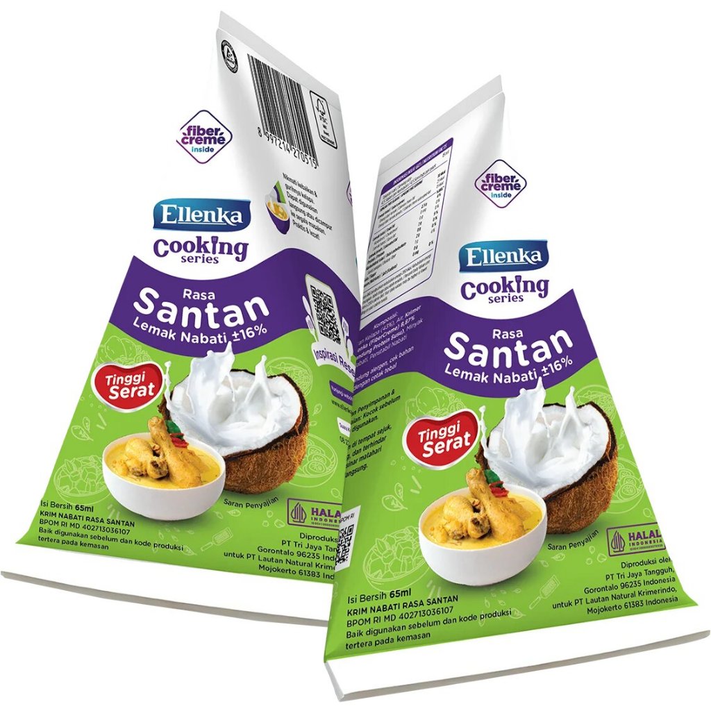 Jual ELLENKA FIBER CREME SANTAN INSTAN 65ML NON KOLESTROL BUKAN SANTAN ...
