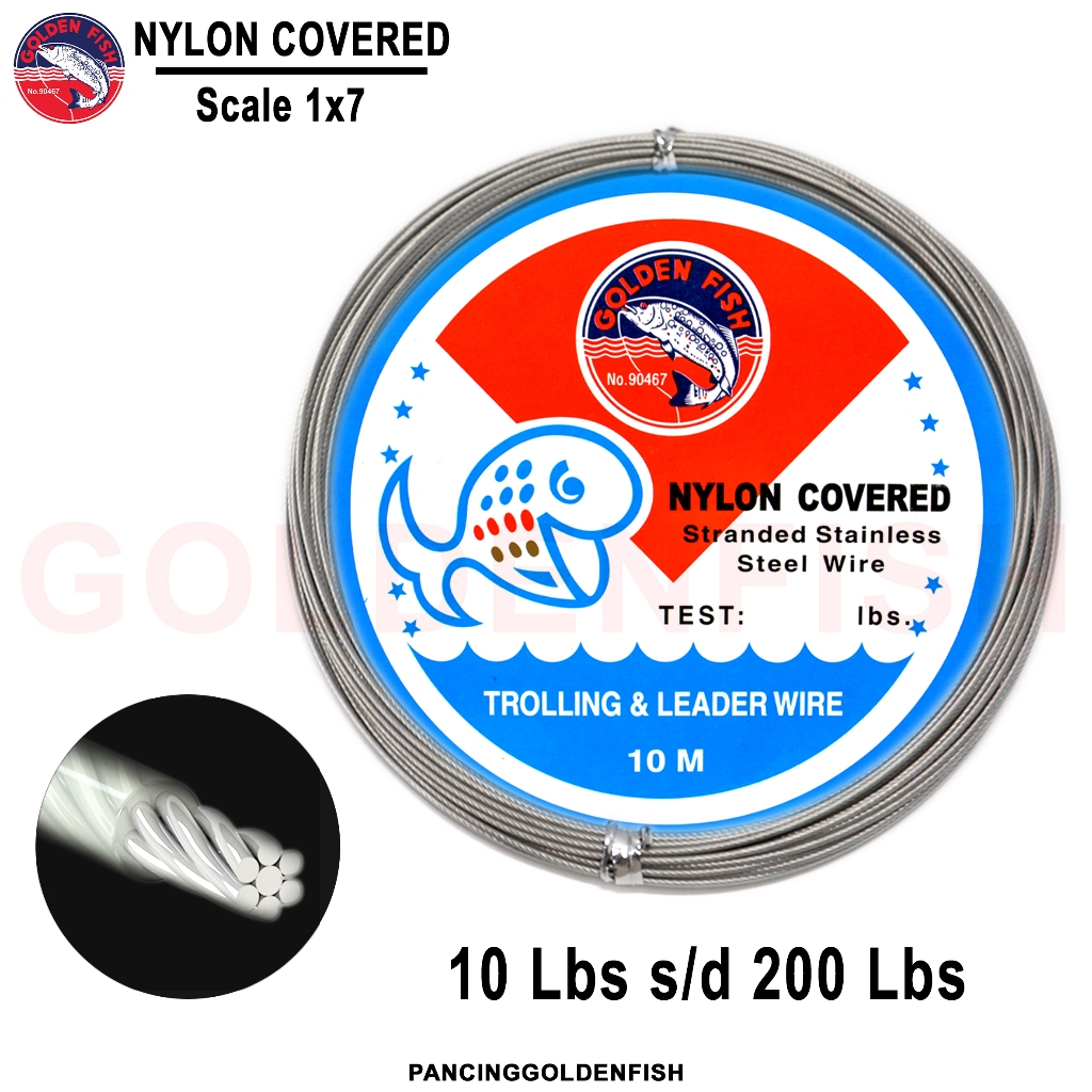 Jual KAWAT NYLON GOLDENFISH SCALE CONVERD STAINLESS TROLLING LEADER ...