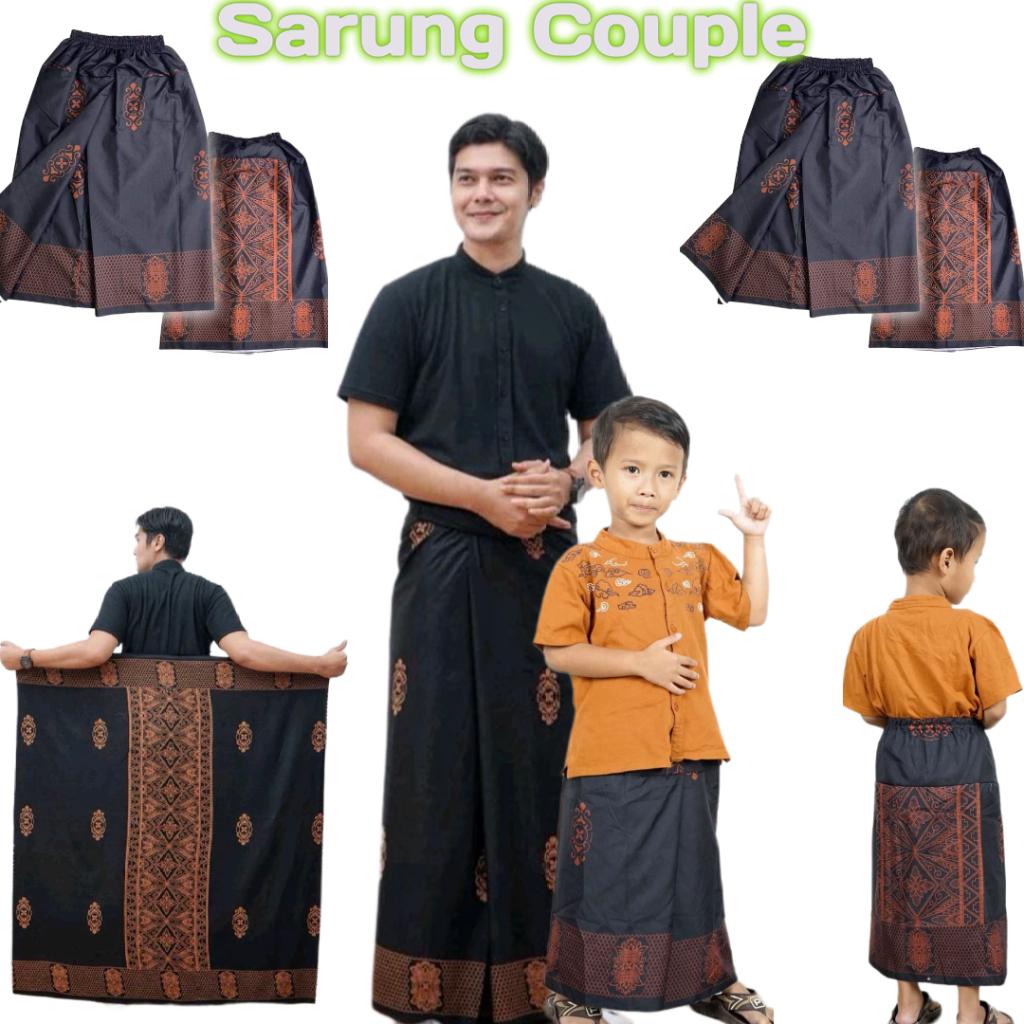 Jual Sarungsetono1- Sarung Batik Couple Ayah dan Anak Usia 2-11tahun ...