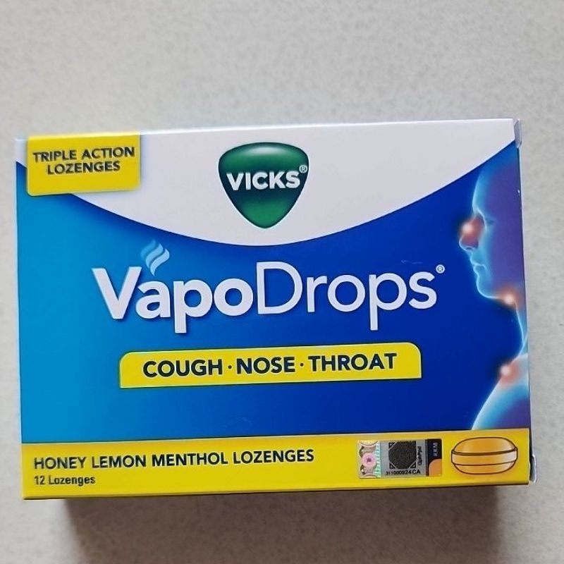 Jual Vicks VapoDrops +COUGH Honey Lemon Menthol 16 Lozenges | Shopee ...