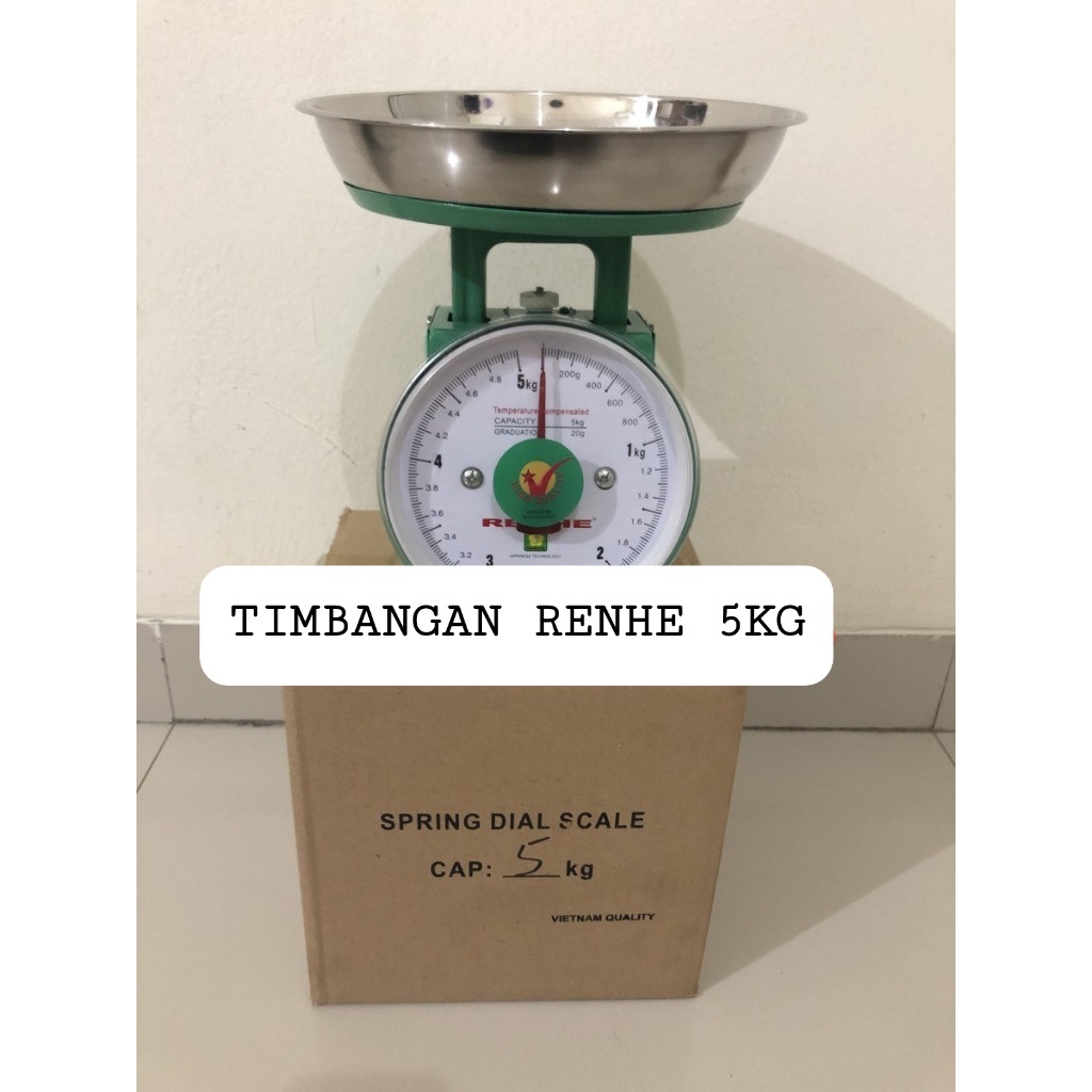 Jual Timbangan Duduk Jarum Renhe 5Kg / Timbangan Manual Renhe Kualitas Vietnam Kiloan Analog 3 ...