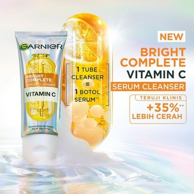 Jual GARNIER BRIGHT COMPLETE SERUM CLEANSER VIT C 100 ML | Shopee Indonesia