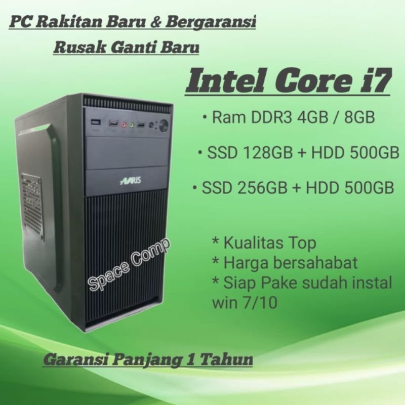 Jual PC/Cpu Rakitan Core i7 PC/CPU Rakitan Komputer Baru dan Bergaransi | Shopee Indonesia