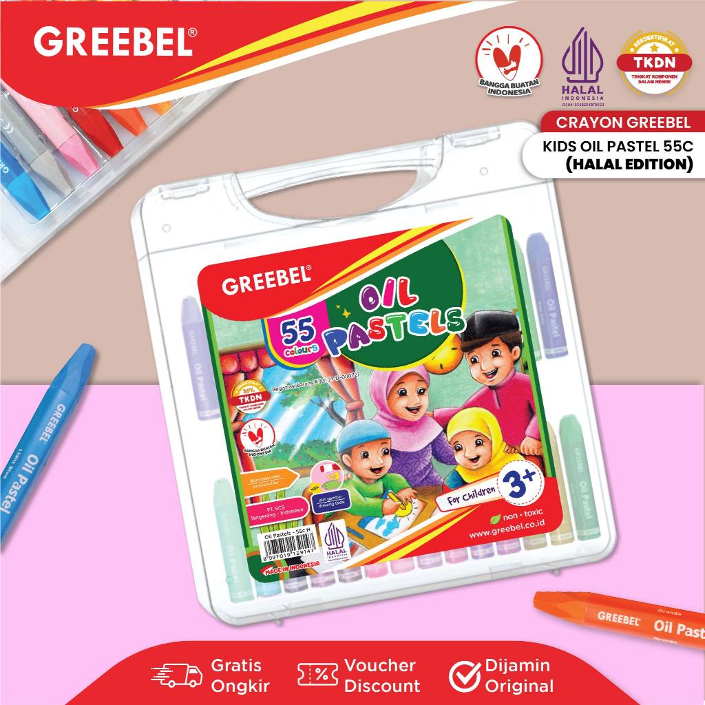 Jual GREEBEL Crayon Krayon 55 Warna Crayon Kids Oil Pastel 55 Halal ...
